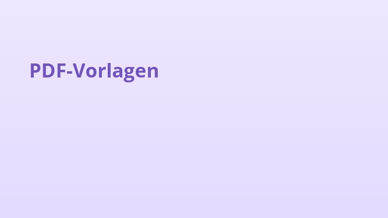 PDF-Vorlagen - Vorlagen.com